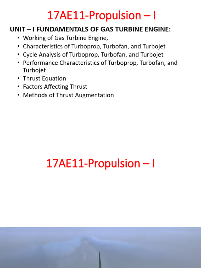 17AE11-Propulsion - I UNIT-I Fundamentals of Jet Propulsion | PDF | Jet ...