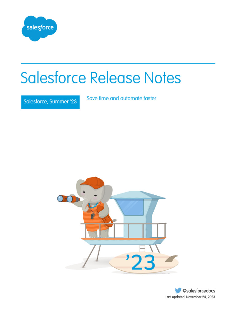Salesforce Summer '23 Release Overview | PDF | Cloud Computing | Mobile App