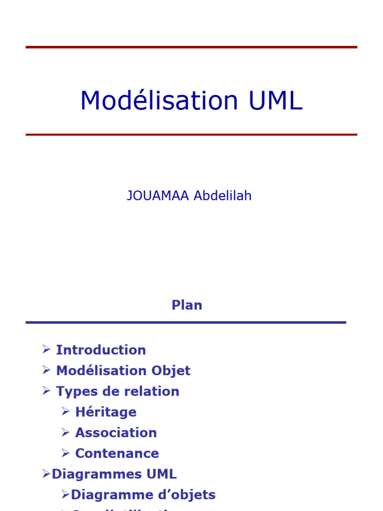 Introduction à la Modélisation UML | PDF | Langage de Modélisation ...