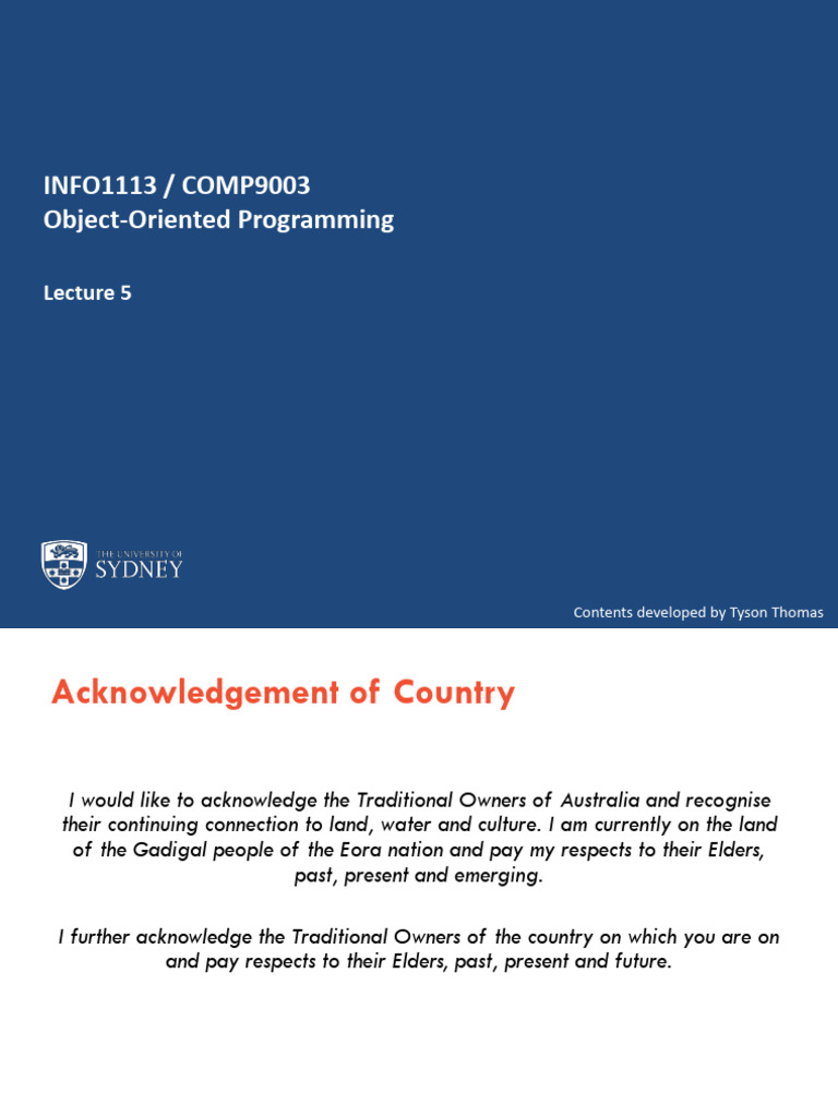 Week 5 Lecture 05 | PDF | Inheritance (Object Oriented Programming) | Constructor (Object ...