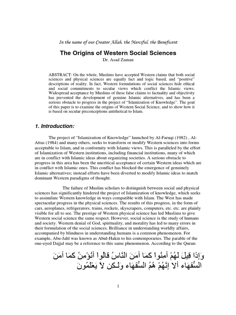 Origins of Western Social Science | PDF | David Hume | Knowledge