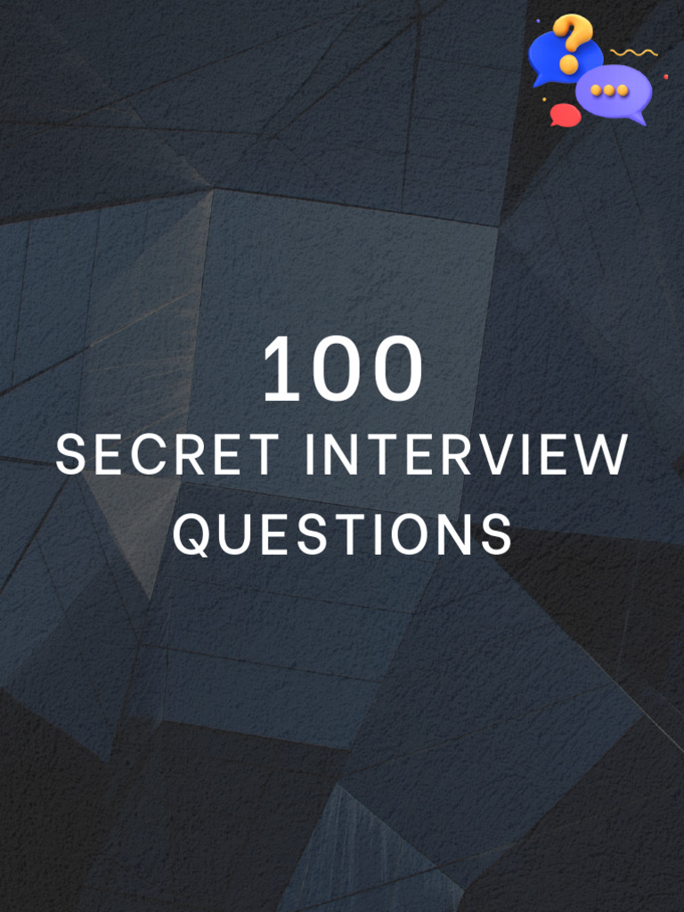 100 Secret Interview Questions | Download Free PDF | Java Script ...
