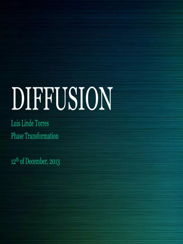 Diffusion in Metals and Alloys | PDF