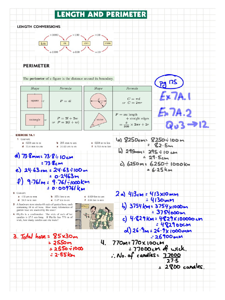 Perimeters Lengths 2024 | PDF