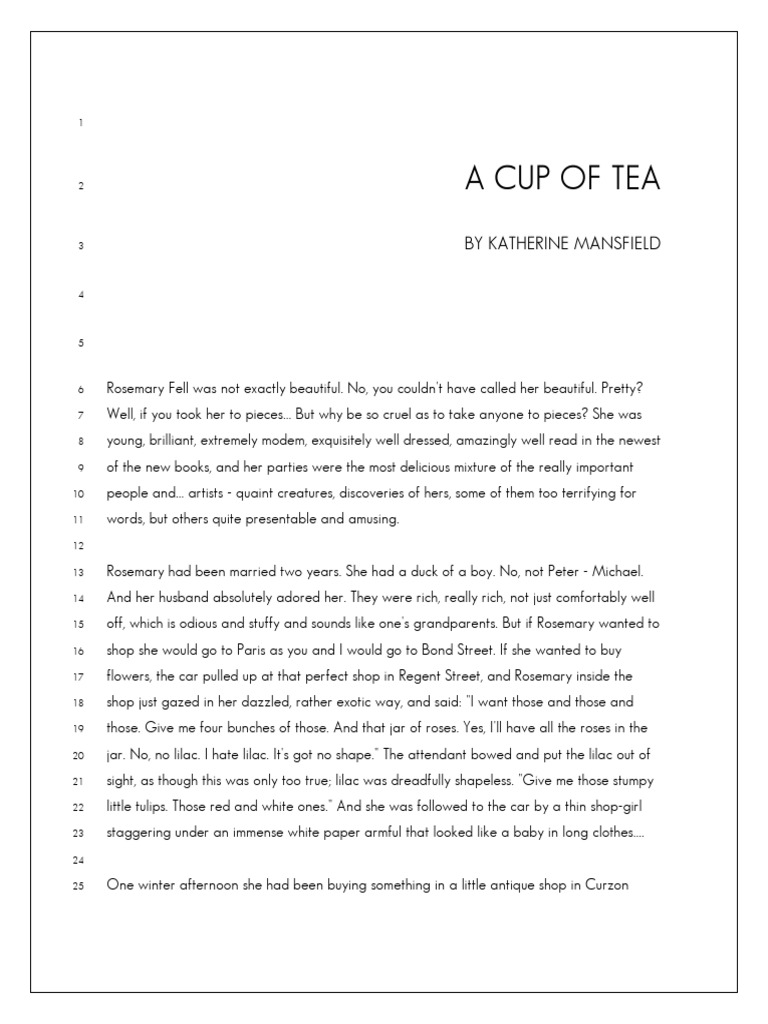 A Cup of Tea | PDF | Art