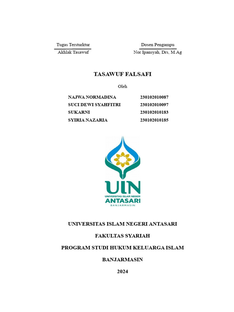Tasawuf Falsafi: Tokoh dan Ajaran | PDF | Ilmu Sosial | Filsafat