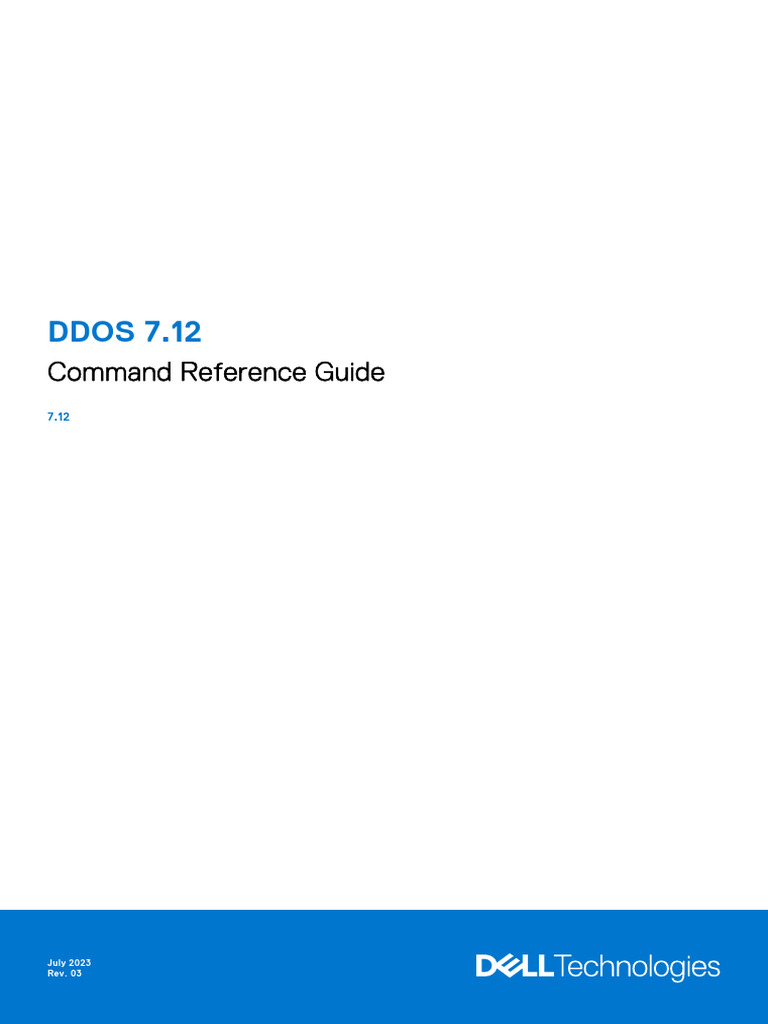 DDOS 7.12 Command Reference Guide | PDF | Application Layer Protocols | Software