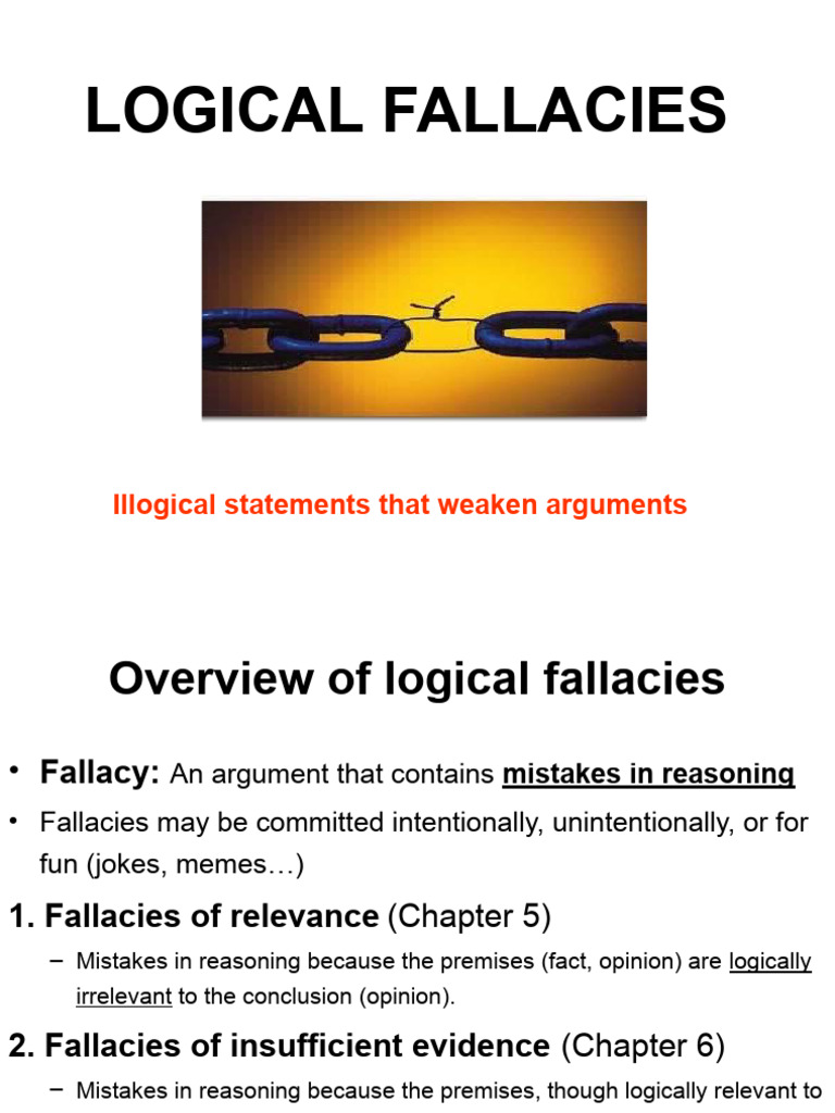 Chapter 5 - Fallacies of Relevance | PDF | Fallacy | Logic