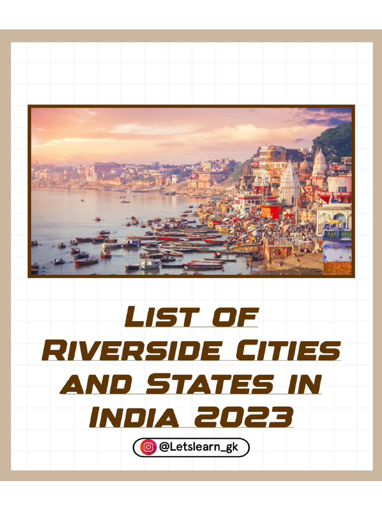 List of Riverside Cities and States in India | PDF
