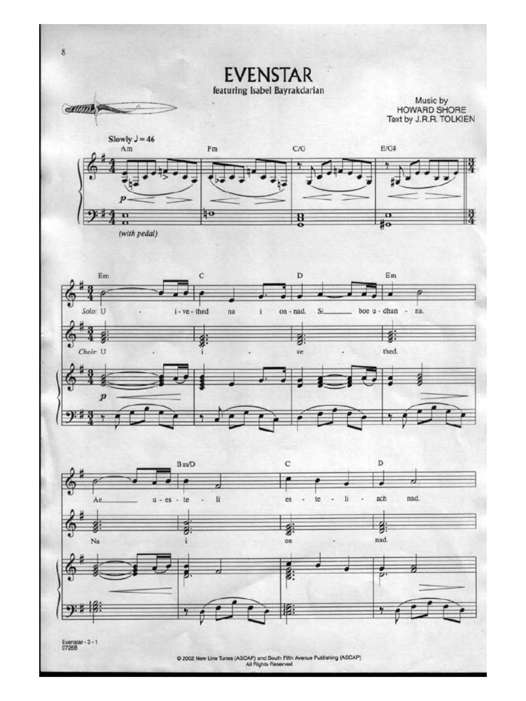 Howard Shore-Evenstar-SheetsDaily | PDF