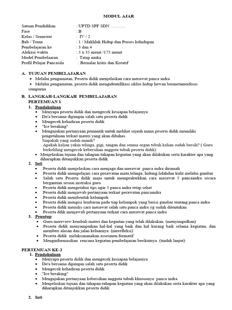 Modul Ajar Ipas 2 | PDF