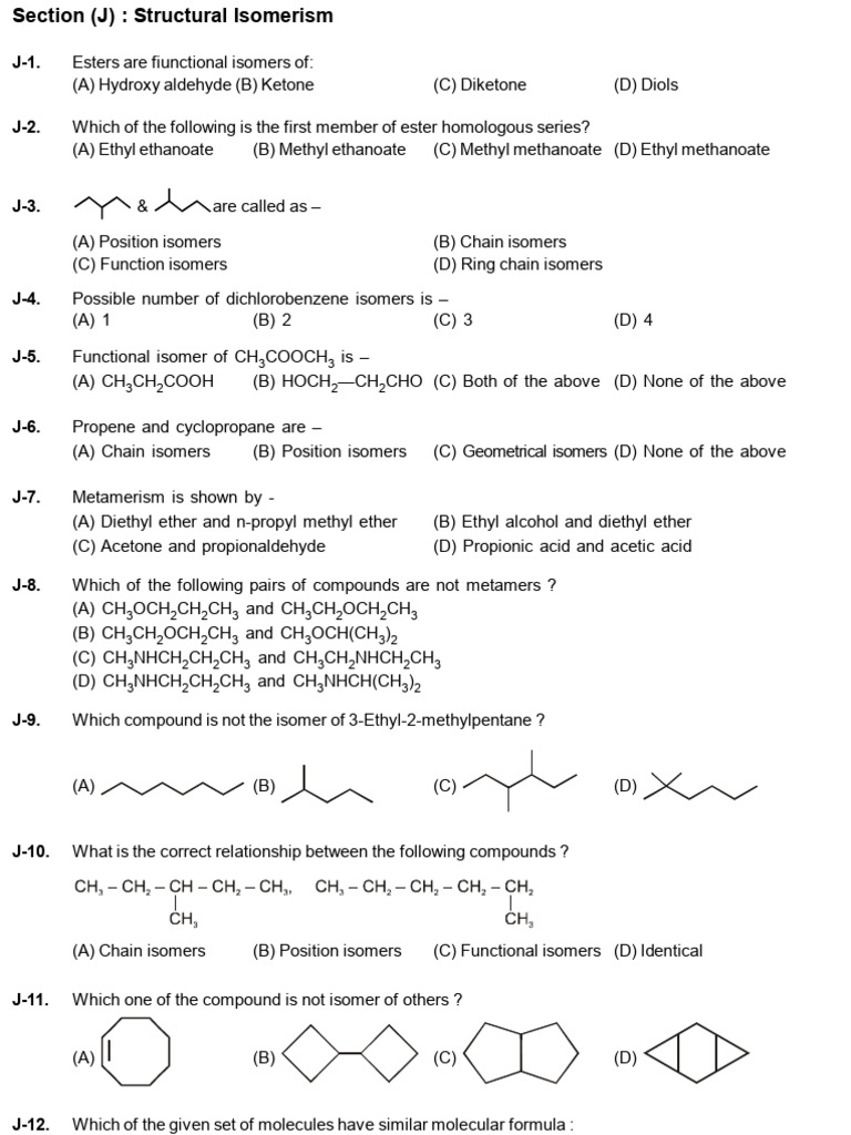 DPP 1 (21 Jan Class) | PDF | Alkane | Chemical Compounds