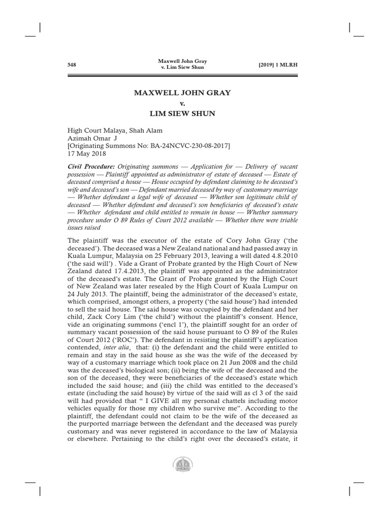 Maxwell (2018) | PDF | Leasehold Estate | Probate