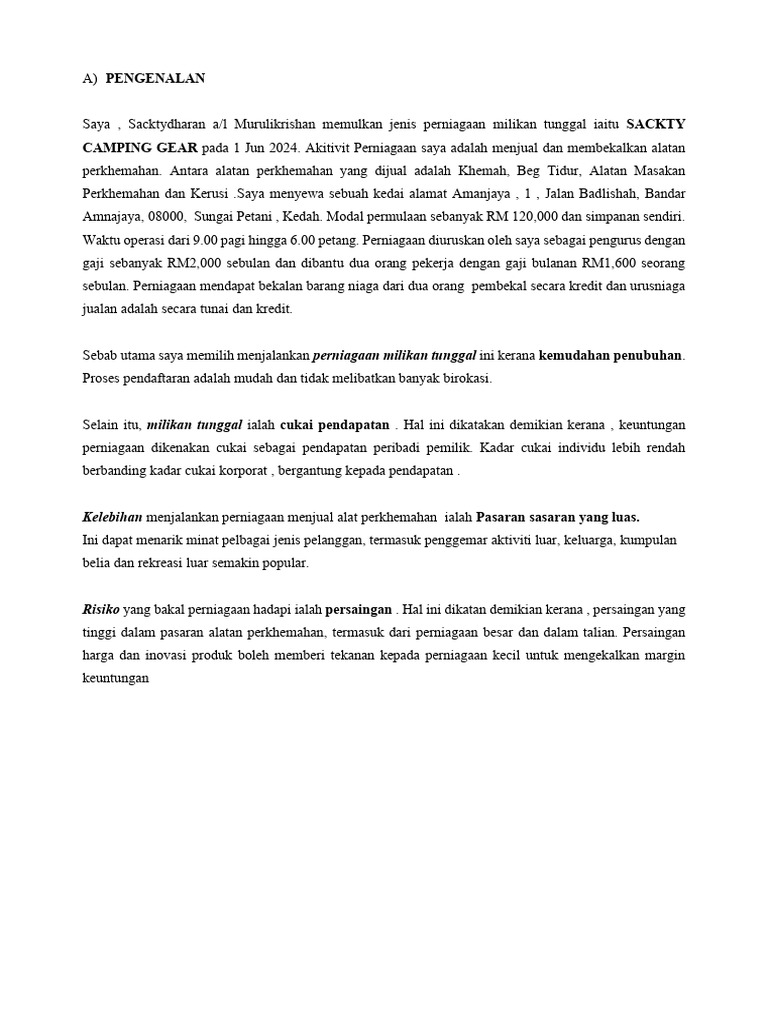 Prinsip Perakaunan F5 K3 | PDF