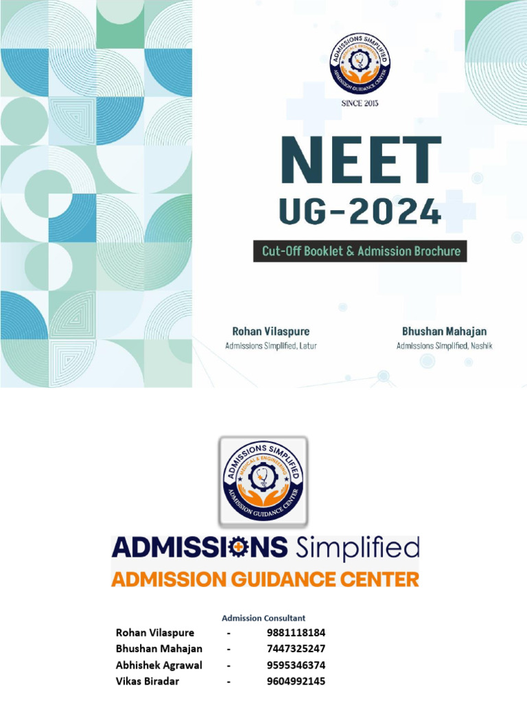 MBBS BDS BAMS BHMS Cutoff Book by Rohan Vilaspure-9881118184 | PDF