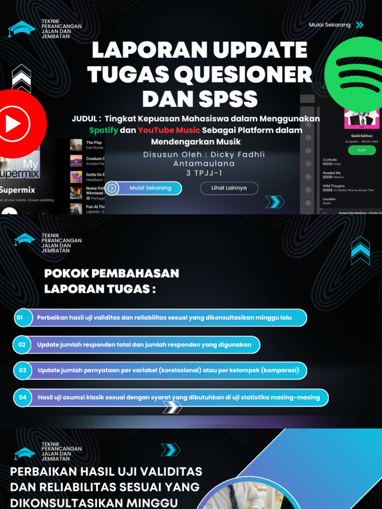 LAPORAN UPDATE TUGAS QUESIONER DAN SPSS - Dicky Fadhli Antamaulana - 2101411037 - Compressed | PDF