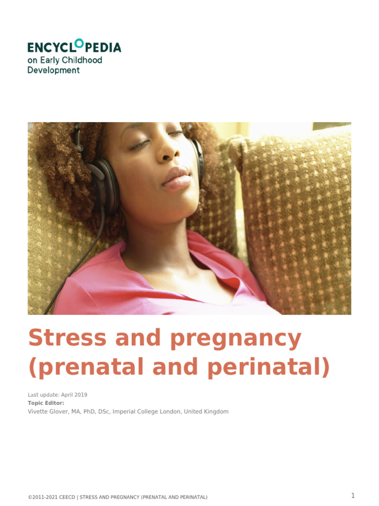 Stress and Pregnancy Prenatal and Perinatal | PDF | Prenatal ...