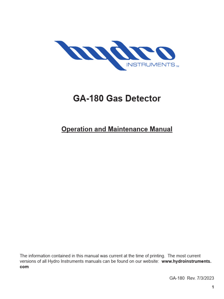 GA 180 Manual | PDF | Thermocouple | Relay