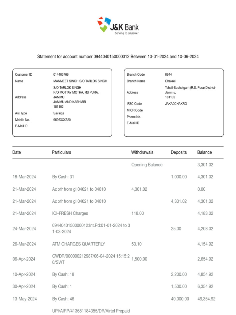 Bank Statements | PDF | Services (Economics) | Financial Technology
