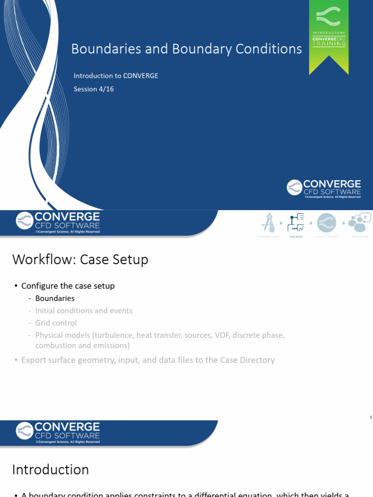 CONVERGE 04-Boundaries - and - Boundary - Conditions | PDF | Fluid Dynamics | Boundary Value Problem