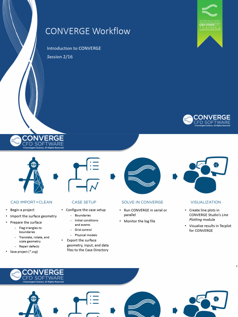 CONVERGE 02-CONVERGE - Workflow | PDF | Gases | Fluid Dynamics