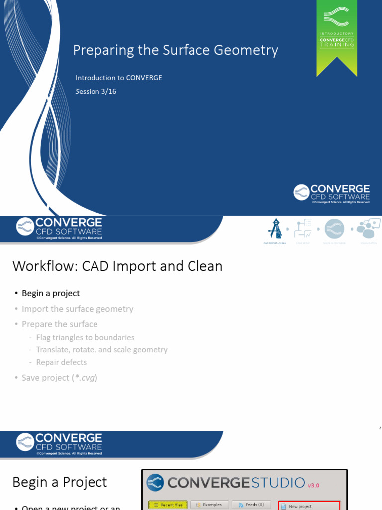 CONVERGE 03-Preparing_the_Surface_Geometry | PDF | Computer Aided Design | Triangle