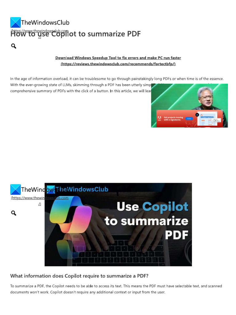 How To Use Copilot To Summarize PDF's | PDF