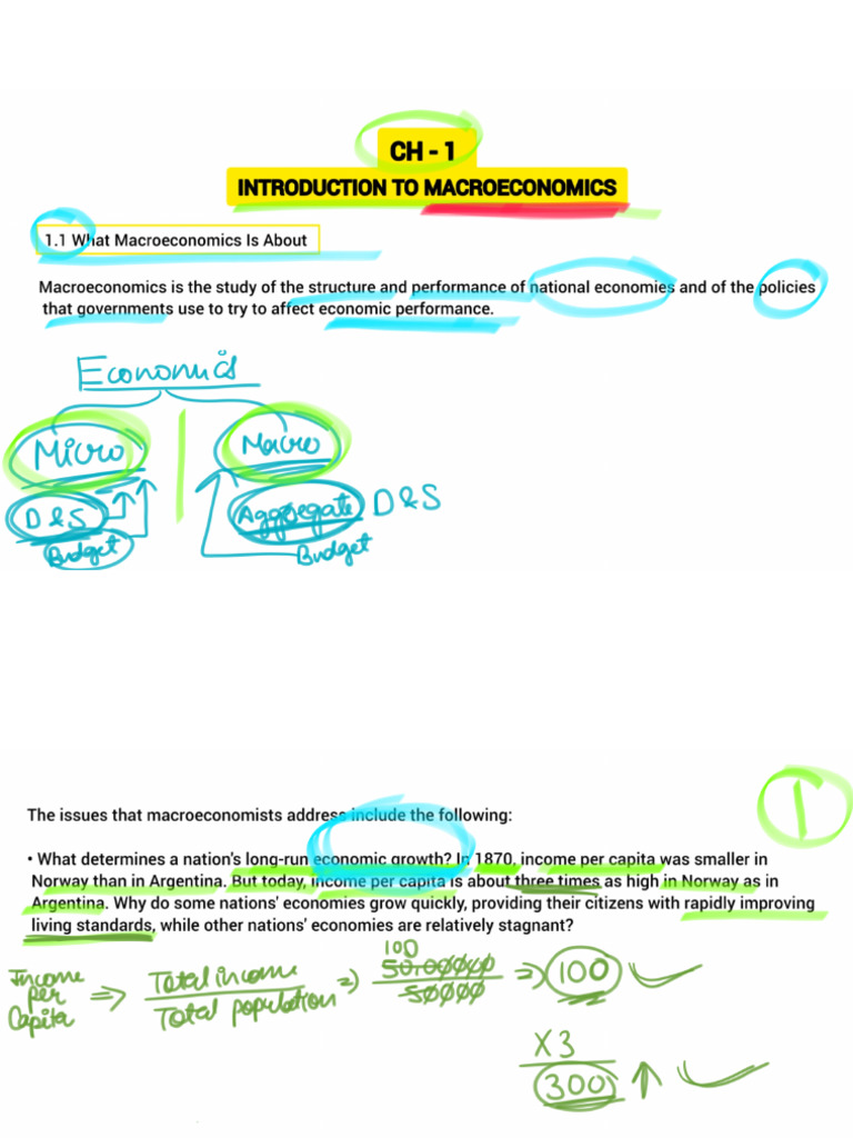 Ch 1 Introduction to Macroeconomics Part 1 | PDF