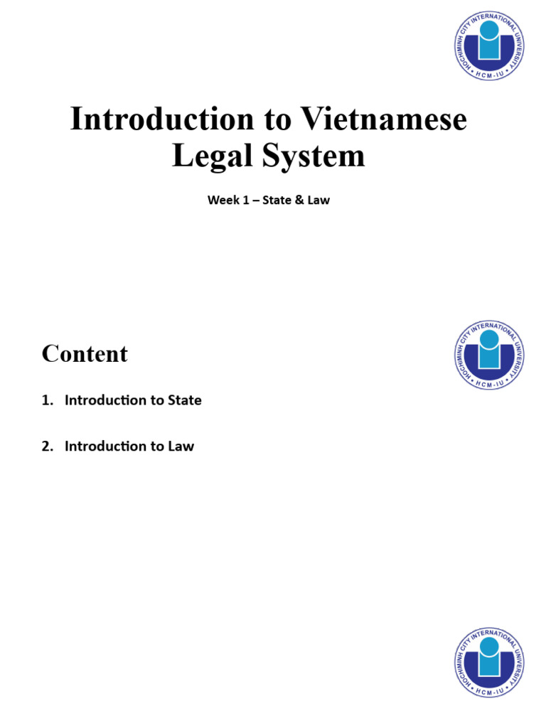 Intro To Vnlaw W1-State&law | PDF | State (Polity) | Sovereignty
