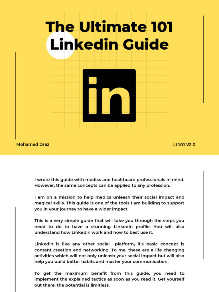 The Ultimate 101 LinkedIn Guide | PDF | Linked In | Social Media