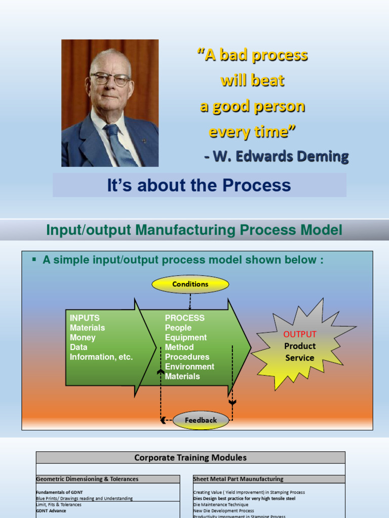 Manufacturing Process Improvement - Input Vs Output | PDF | Lean ...