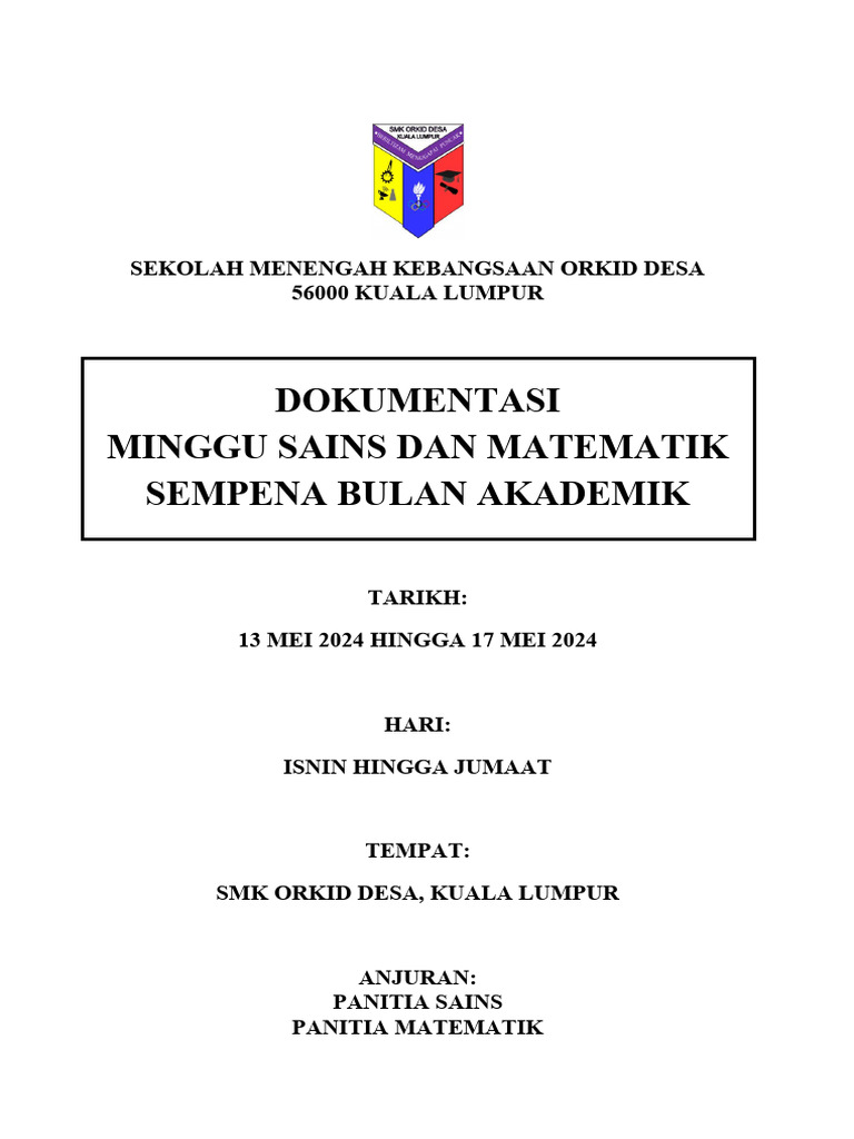 Dokumentasi Minggu Sains Dan Matematik 2024 | PDF