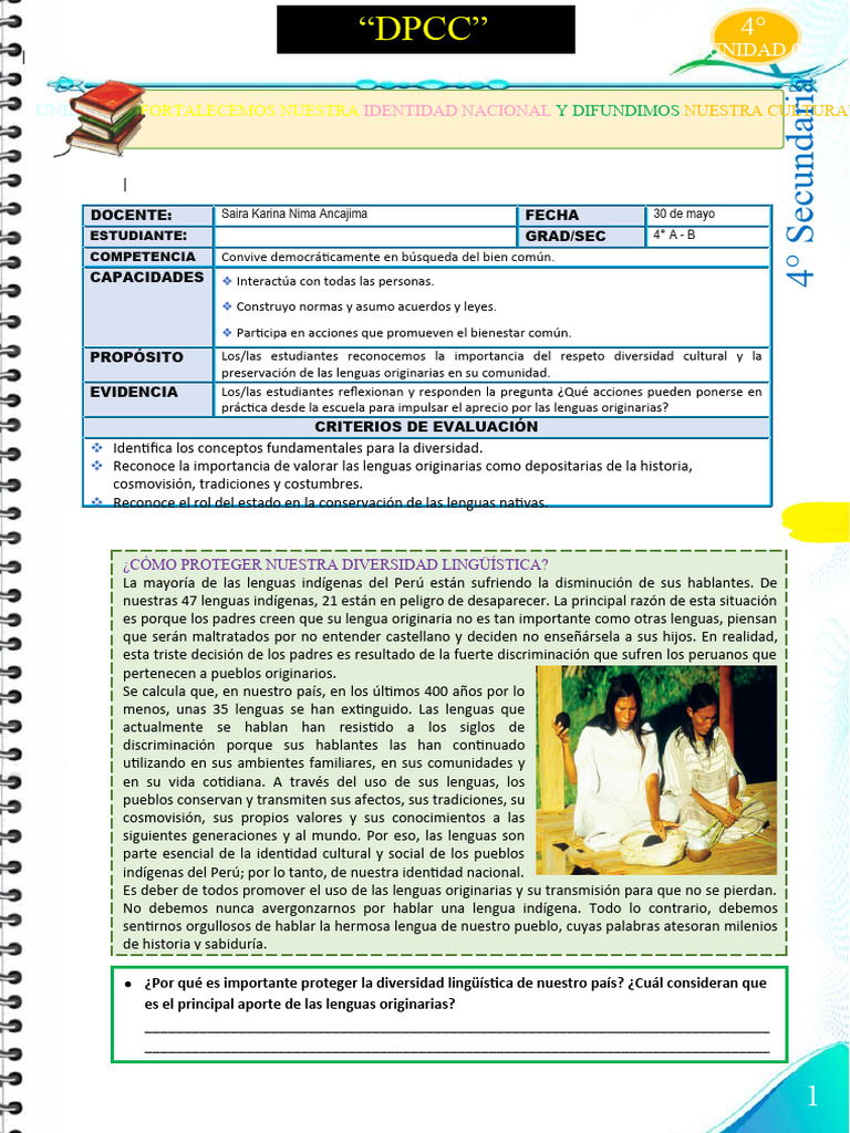 4° DPCC - Actv.02-Unid.4 2024 | PDF | Sociedad | Desigualdad social