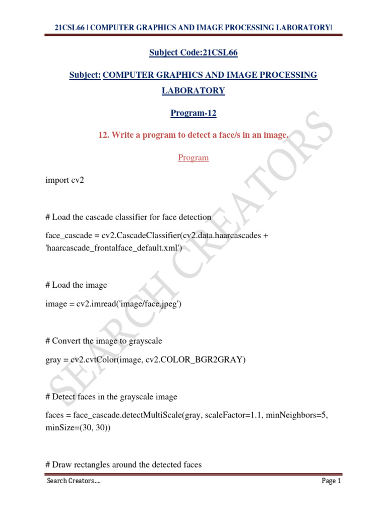 Search Creators CG LAB Program-12 | PDF | Image | Computer Graphics