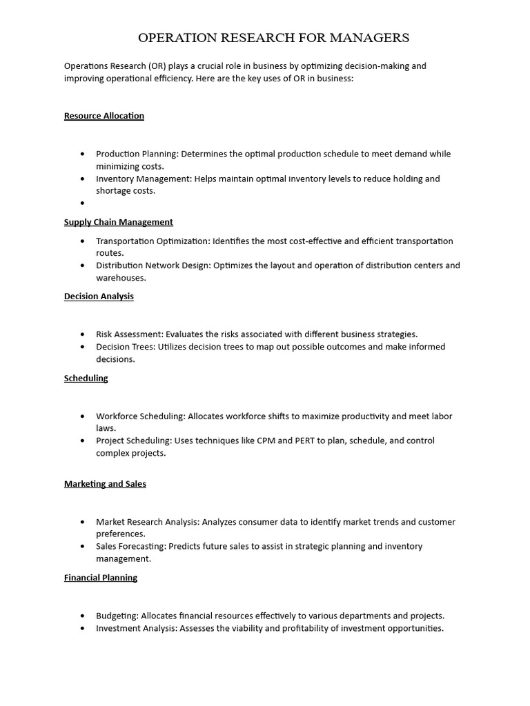 Operations Research Notes Sem 6 | Download Free PDF | Operations ... Operations Research Notes Sem 6 | Download Free PDF | Operations ...