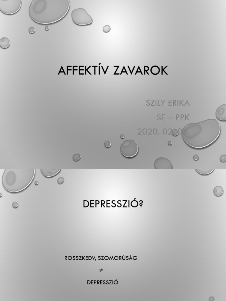 Affektív Zavarok Klin Pszich 2019 | PDF