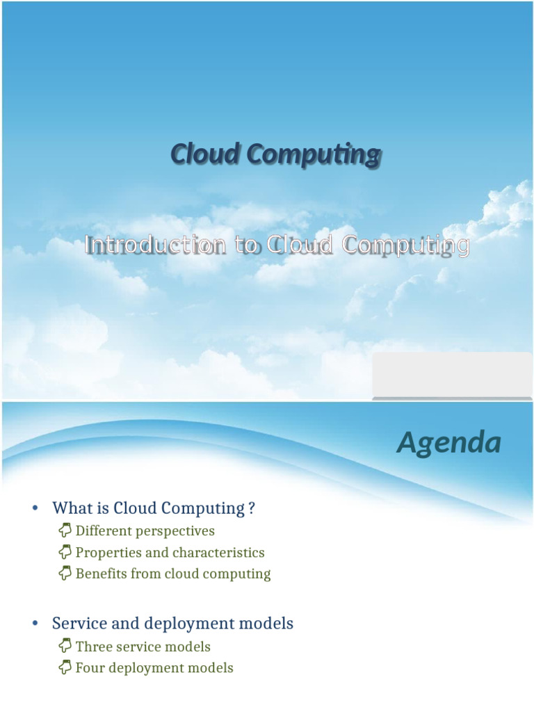 Cloudcomputing Characteristics Service and Deployment Models | PDF | Cloud Computing | Platform ...