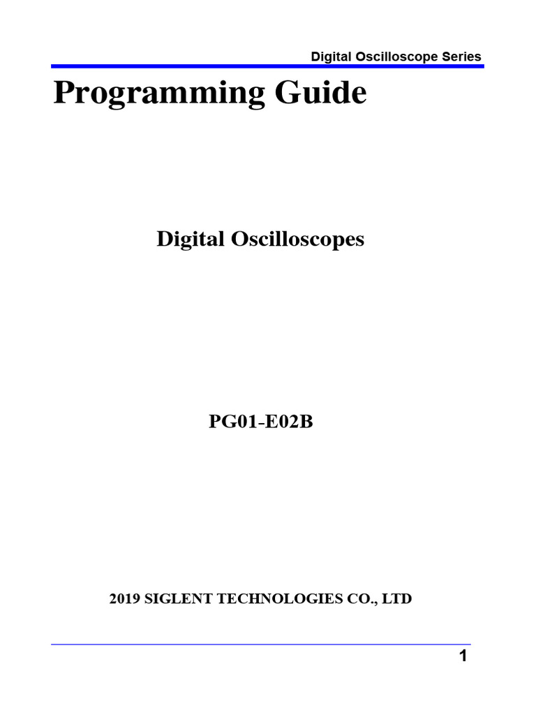 SDS1000DL+ _ CML+ Programming Guide | Download Free PDF | Bandwidth (Signal Processing) | Computing