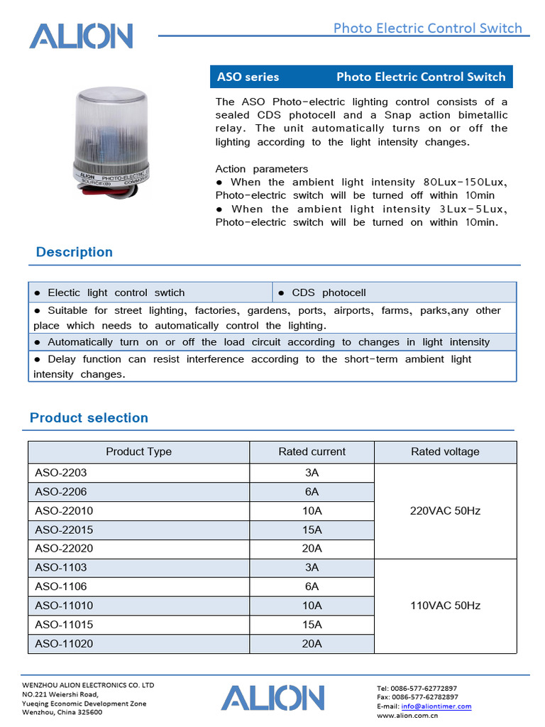 ASO-Photocell-switch | Download Free PDF | Switch | Electrical Engineering