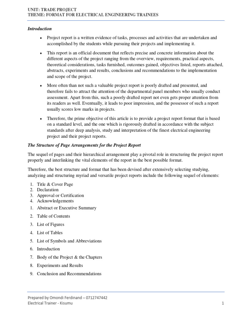 Electrical Trade Project | PDF | Abstract (Summary) | Information