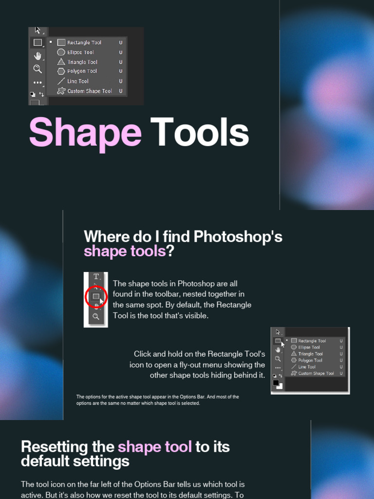 Shape Tool | Download Free PDF | Adobe Photoshop | Shape