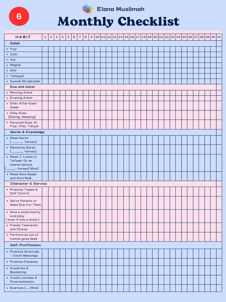 PDF of Good Deeds Habit Tracker | PDF