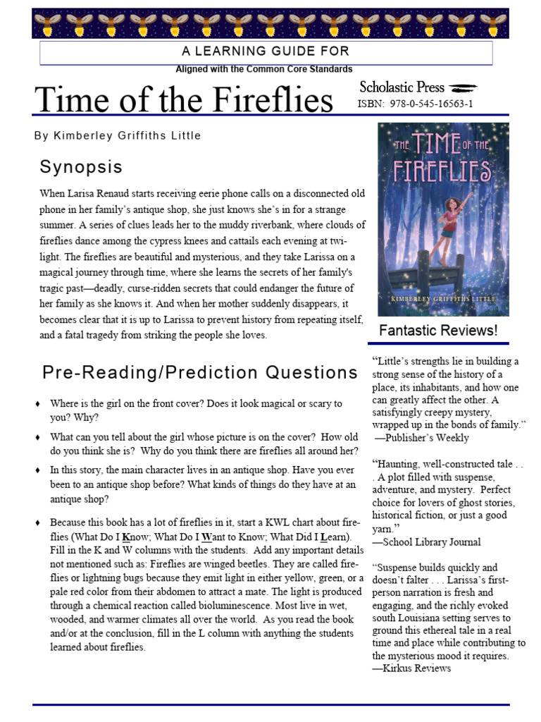The Time of The Fireflies Teachers Guide | PDF