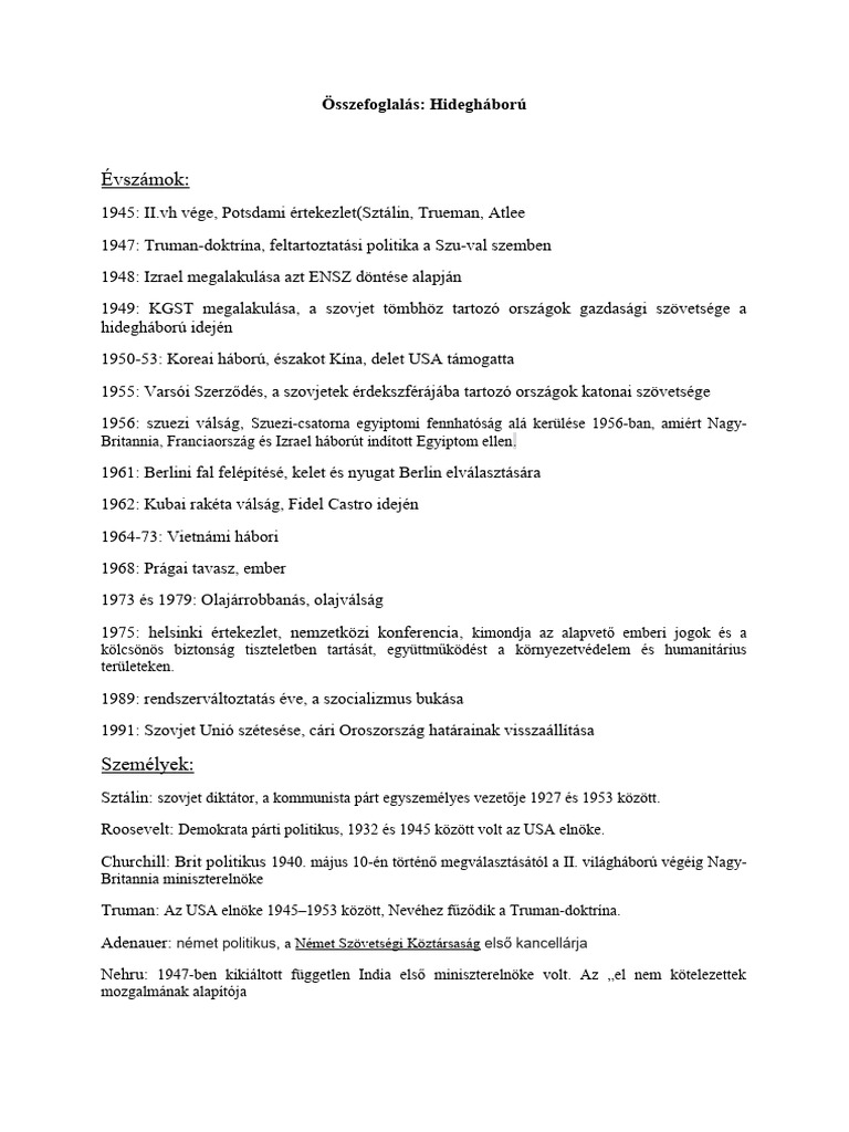 Hidegháború | PDF