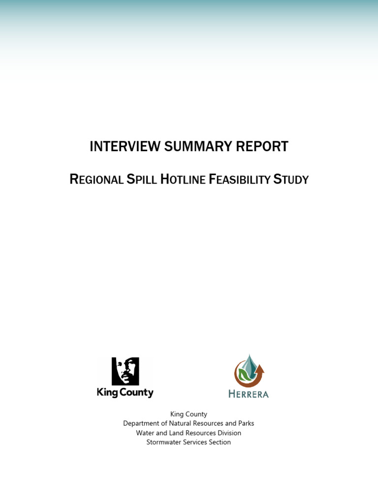 Sample Interview Summary Report | PDF | Clean Water Act | Communication