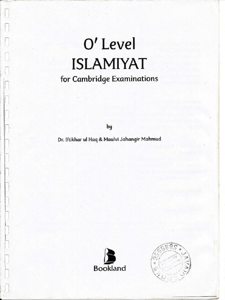 O Level Islamiyat Notes | PDF