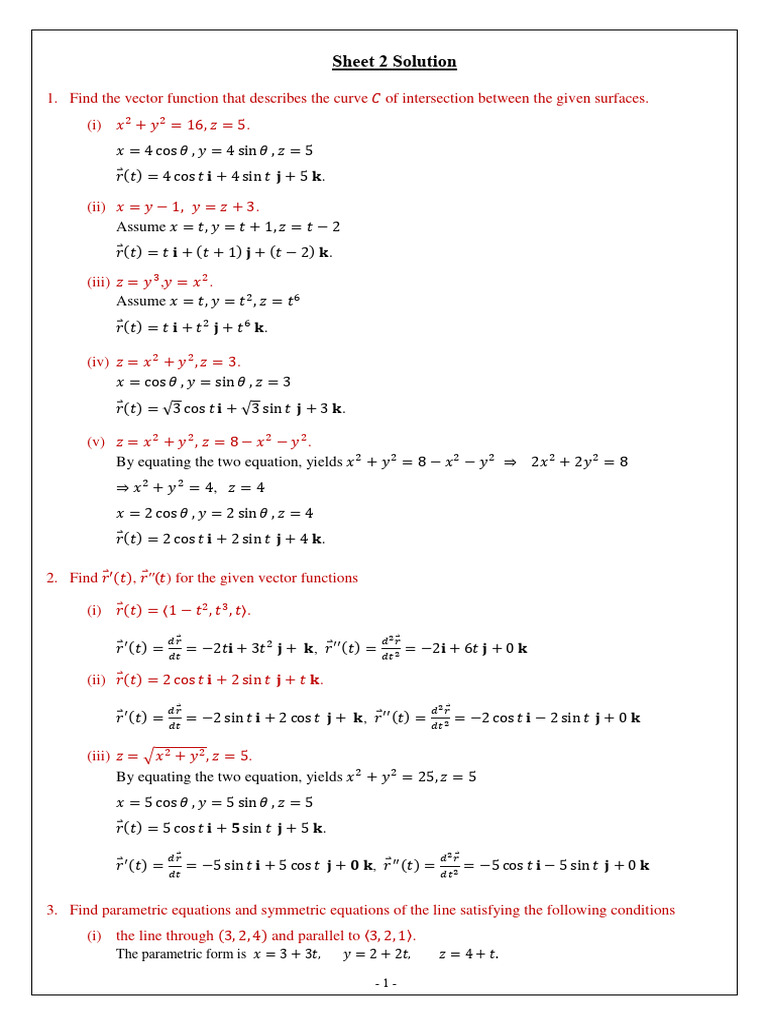 Sheet 2 Solution | PDF | Line (Geometry) | Euclidean Geometry
