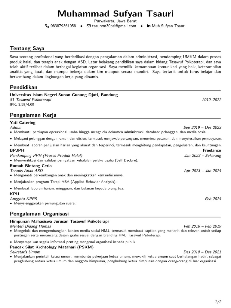 CV Sufyan | PDF