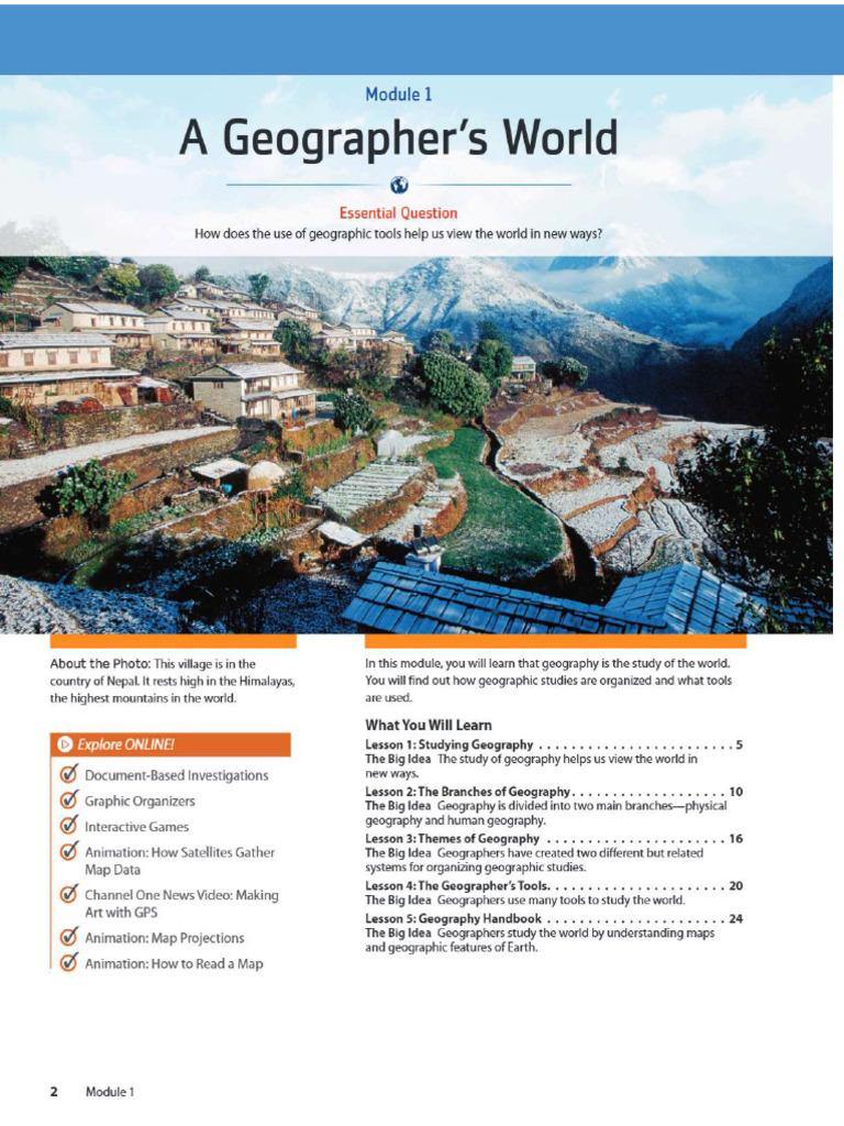 1 A Geographer's World | PDF