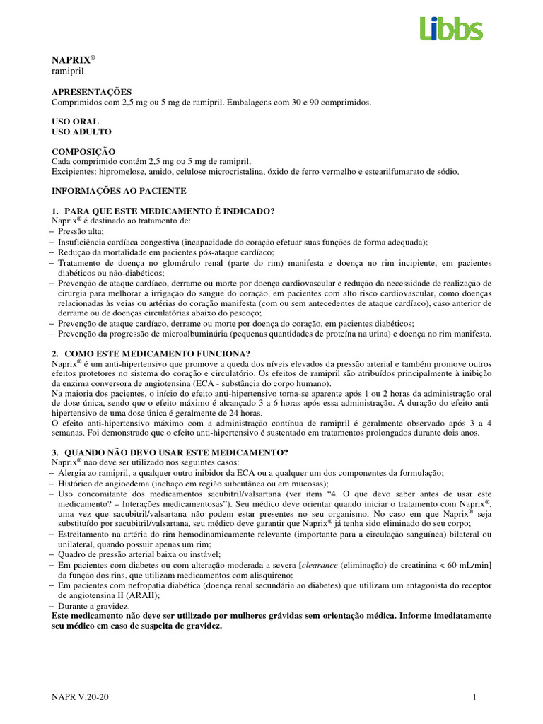 Naprix Bula Paciente | PDF | Coração | Infarto do Miocárdio